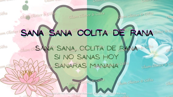 Sana Sana Colita De Rana spanish Song Nursery Rhyme - Etsy