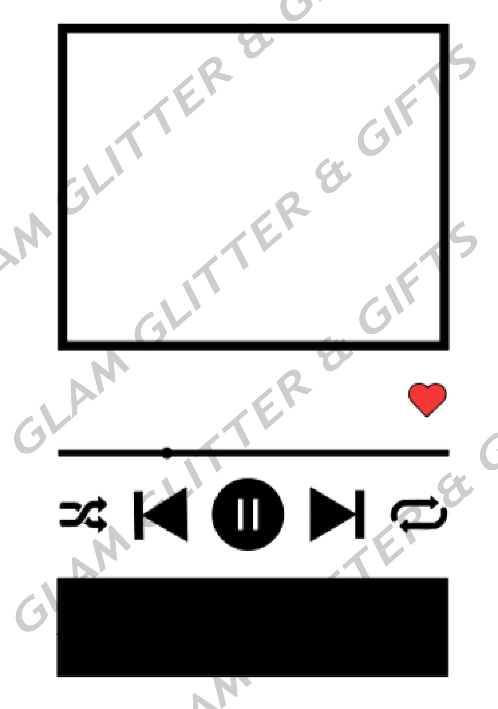 Spotify Template Customizable Song Tile DIGITAL File - Etsy