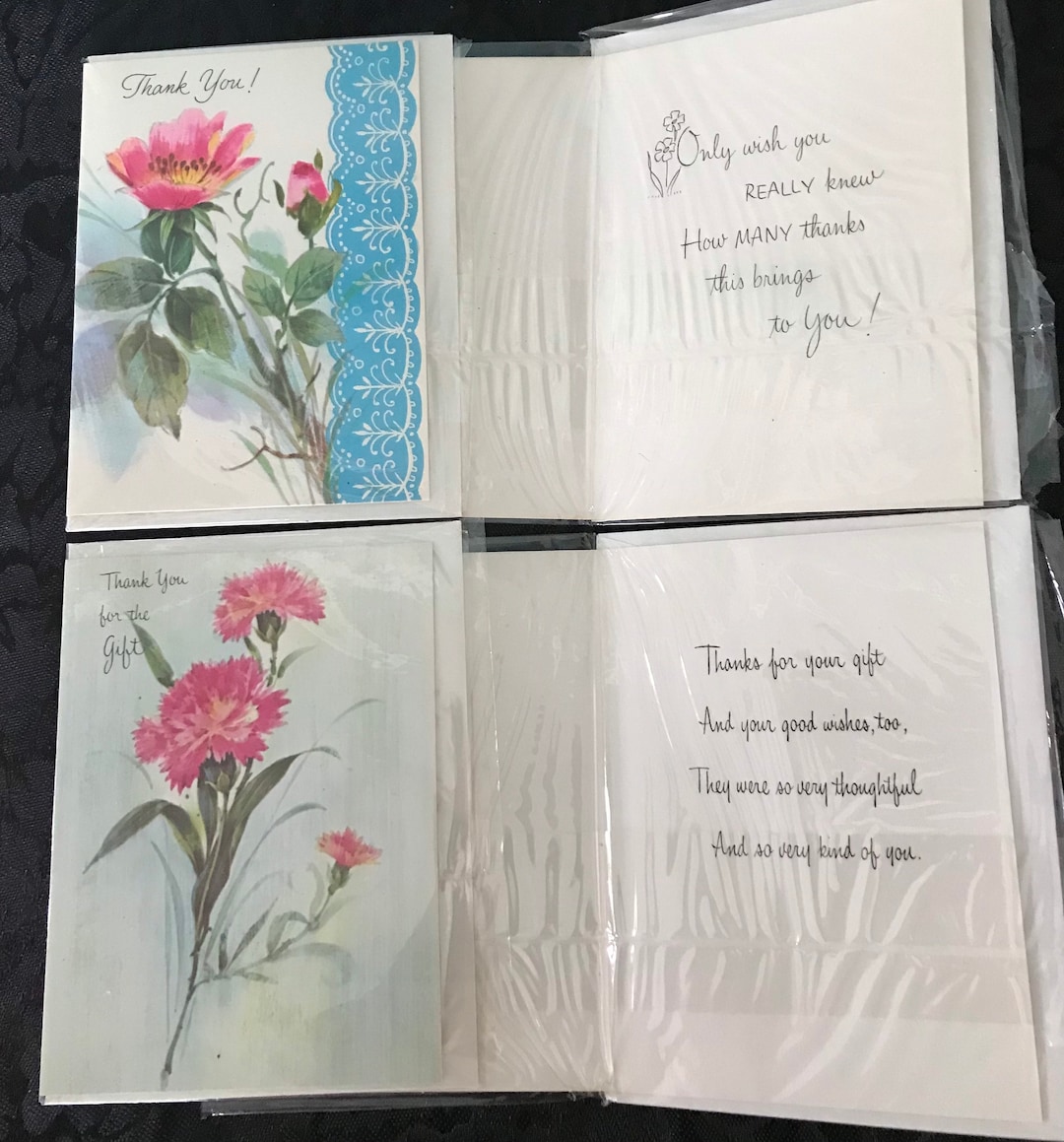 Vintage Thank You Cards - Etsy