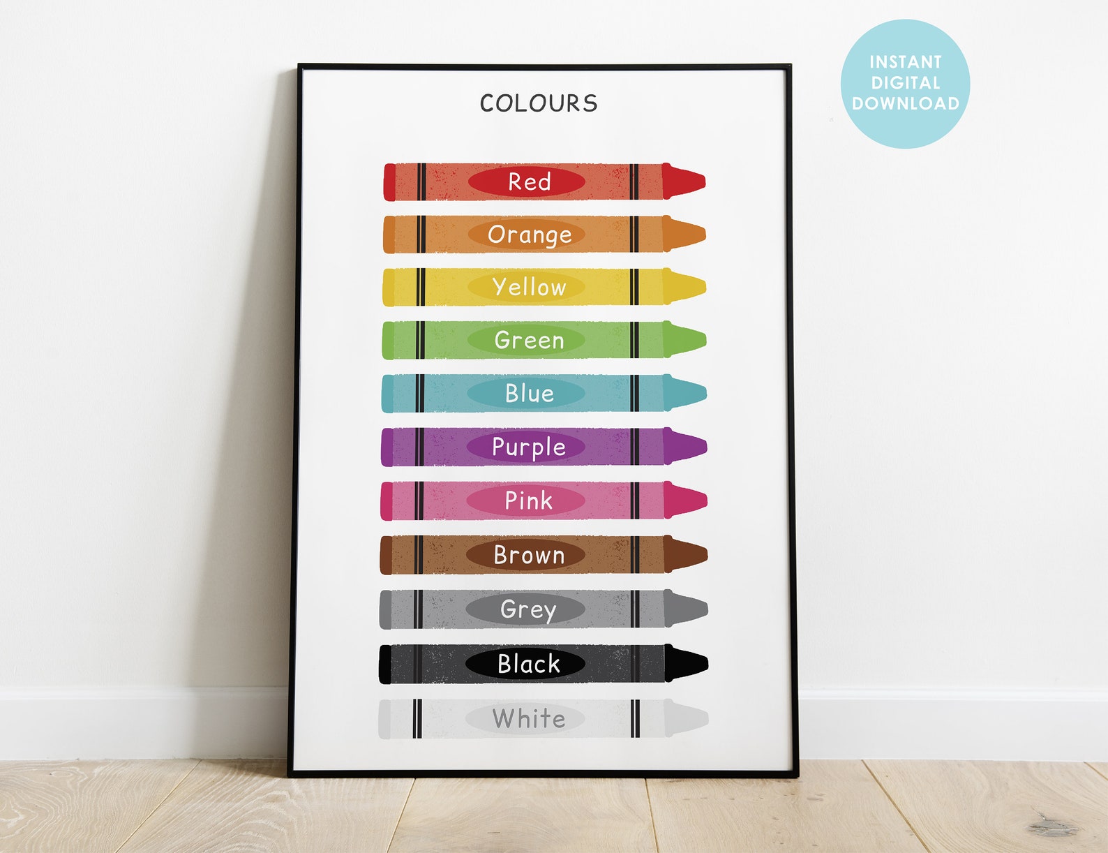 Colours Poster, Educational Posters, Kindergarten Poster, Classroom ...