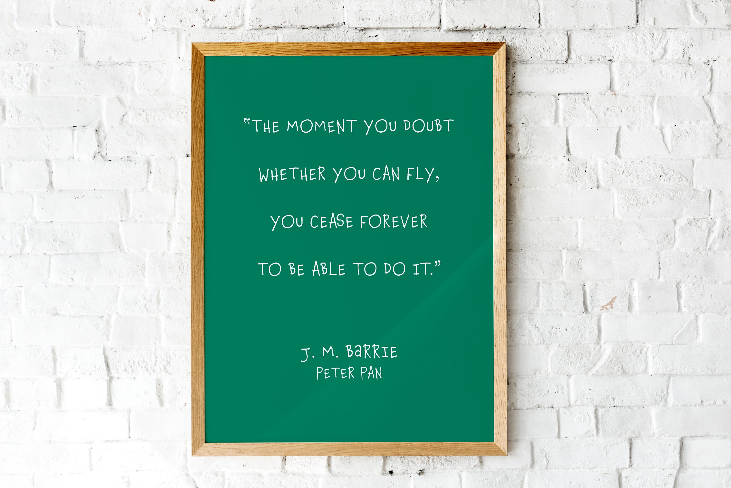 J.M. Barrie Peter Pan Quote Wall Art, Nursery Wall Art, Peter Pan Quote ...