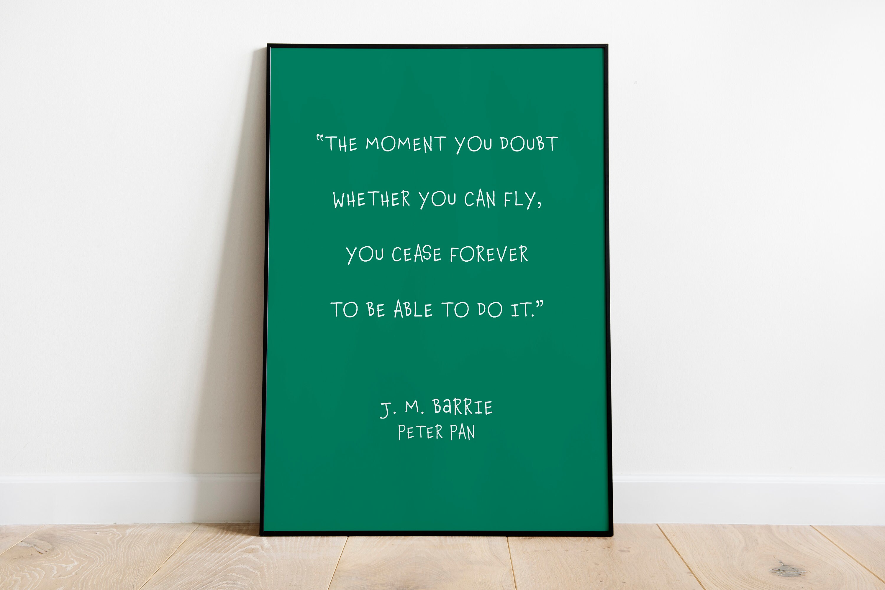 J.M. Barrie Peter Pan Quote Wall Art, Nursery Wall Art, Peter Pan Quote ...
