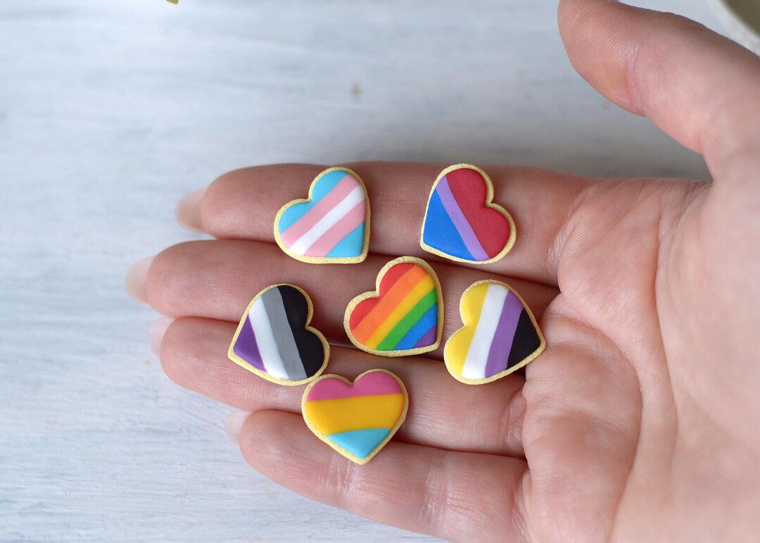 1:4 Miniature Pride Flags Cookies for BJD, Polymer Clay Pride Cookies ...