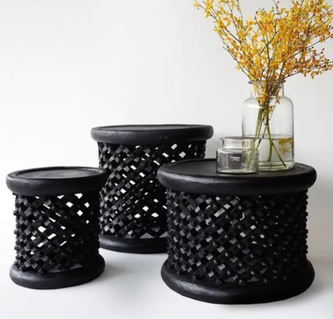 Coffee Stool, African Coffee Table, Handmade Stool, Bamileke Stool ...