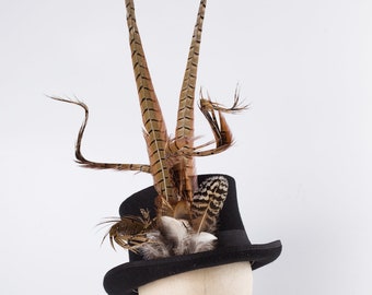 Feather Top Hat | Etsy