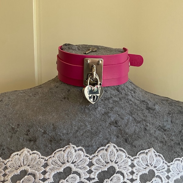 Pink Bondage Collar - Etsy