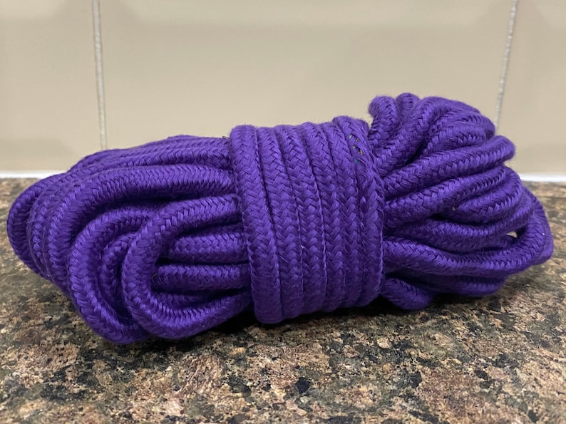 Purple soft cotton beginners bondage rope 10m | Etsy