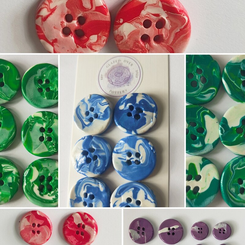 Polymer Clay Buttons - Etsy