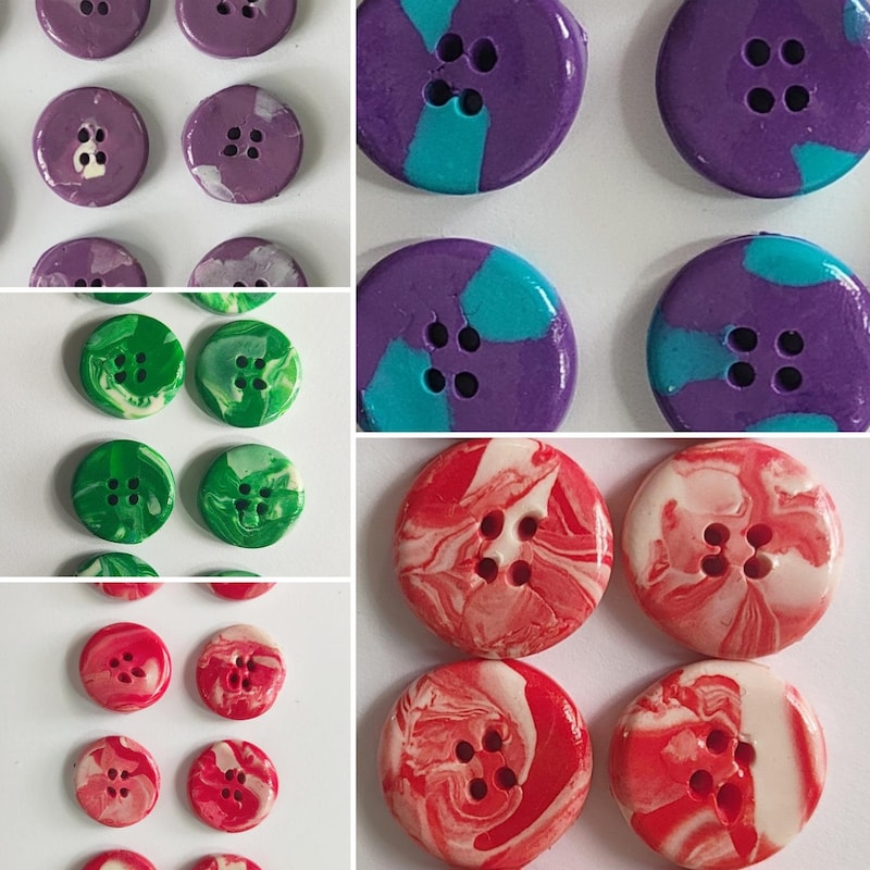 Polymer Clay Buttons - Etsy