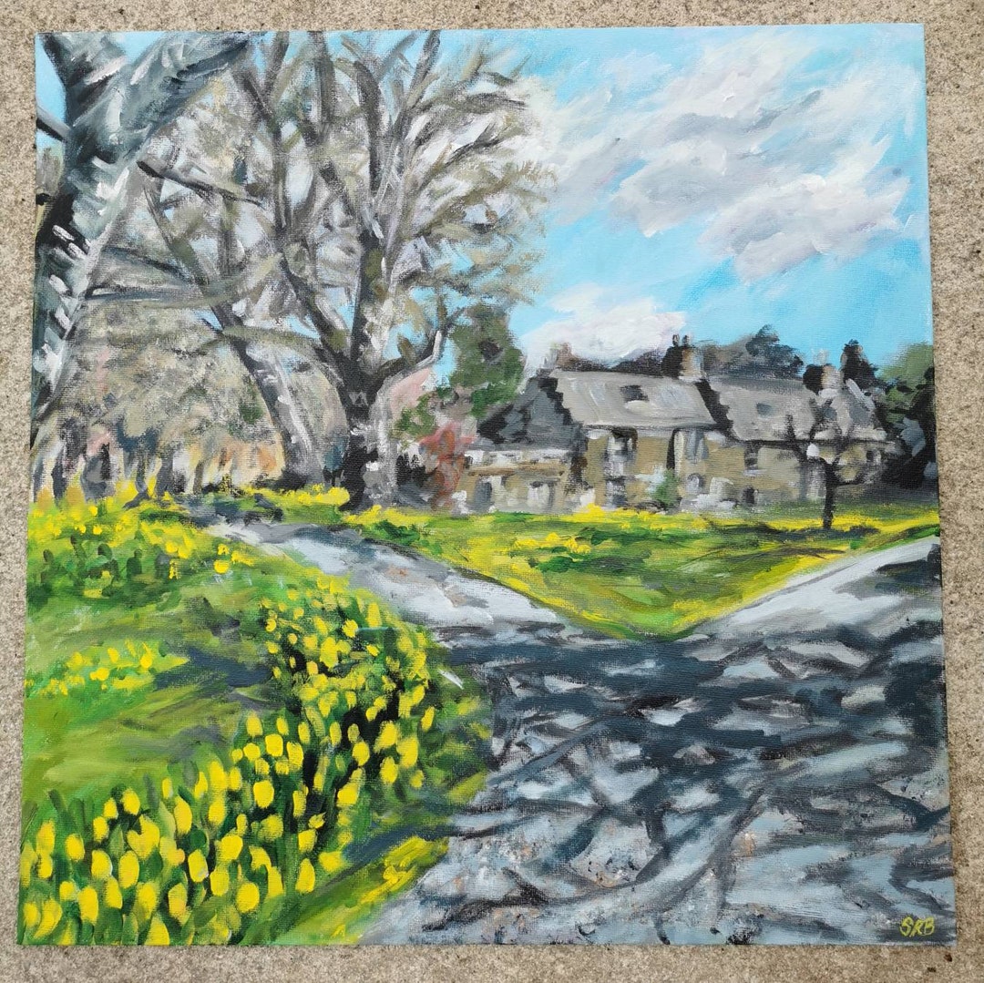 Original Local Artist Painting National Trust Scotland Geilston Gardens ...