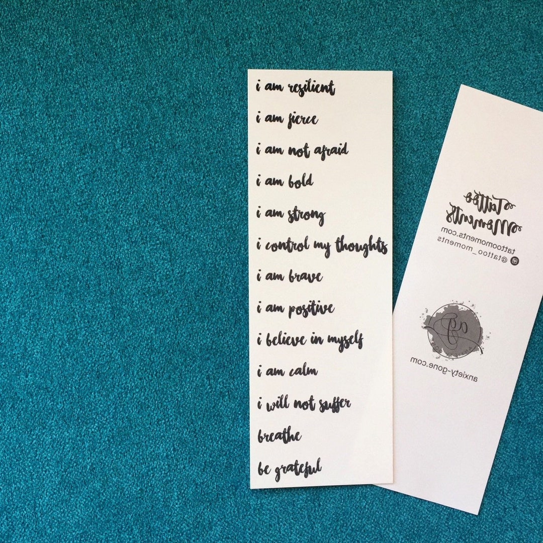 Positive i Am Affirmations Tattoos for Daily Practice of Attraction, I ...