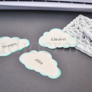 Personalized Name Tags, Clouds Tags, Favor Paper Tags Lot of 30 - Etsy