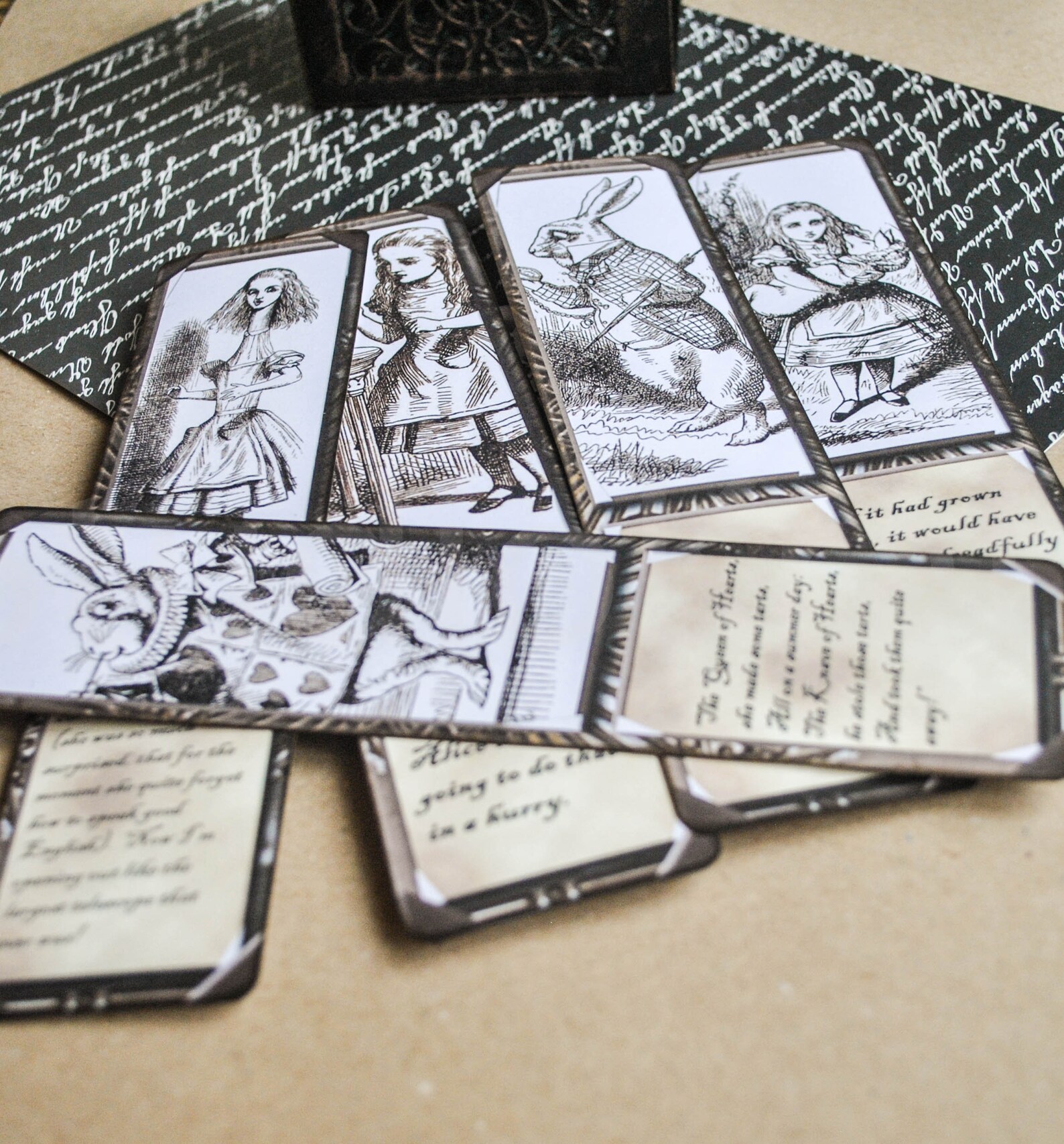 5 Alice in Wonderland Bookmarks Photo Paper Bookmarks - Etsy
