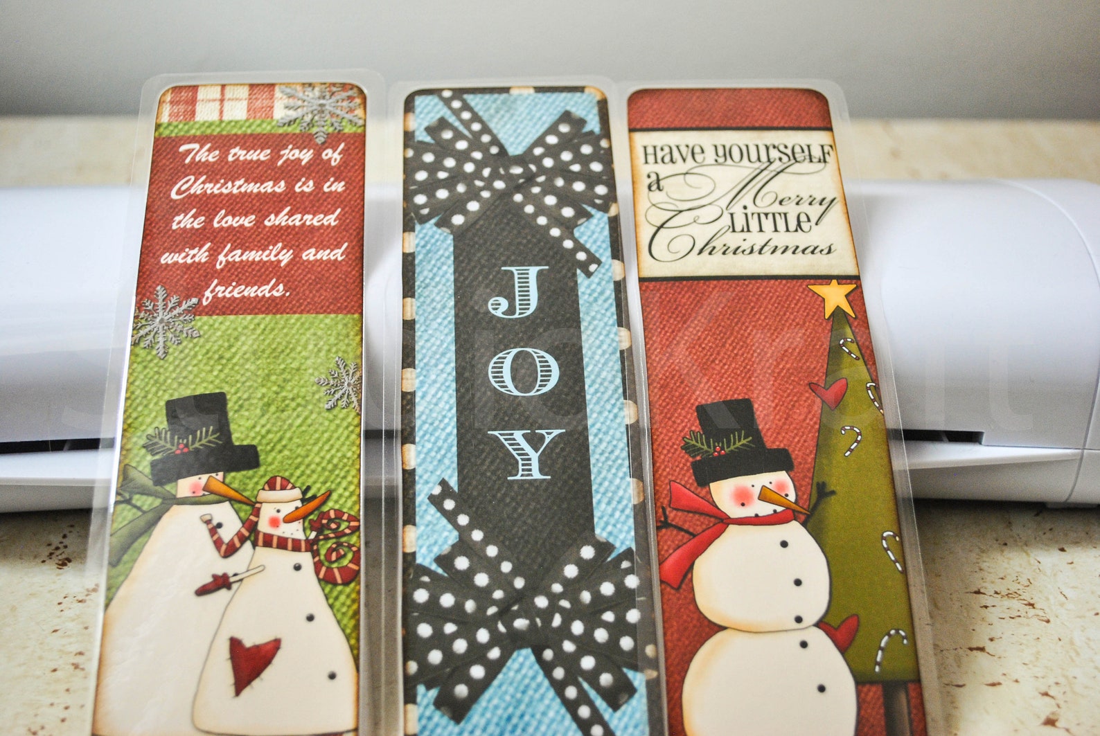 6 Christmas Retro Look Bookmarks Paper Bookmarks Shabby - Etsy