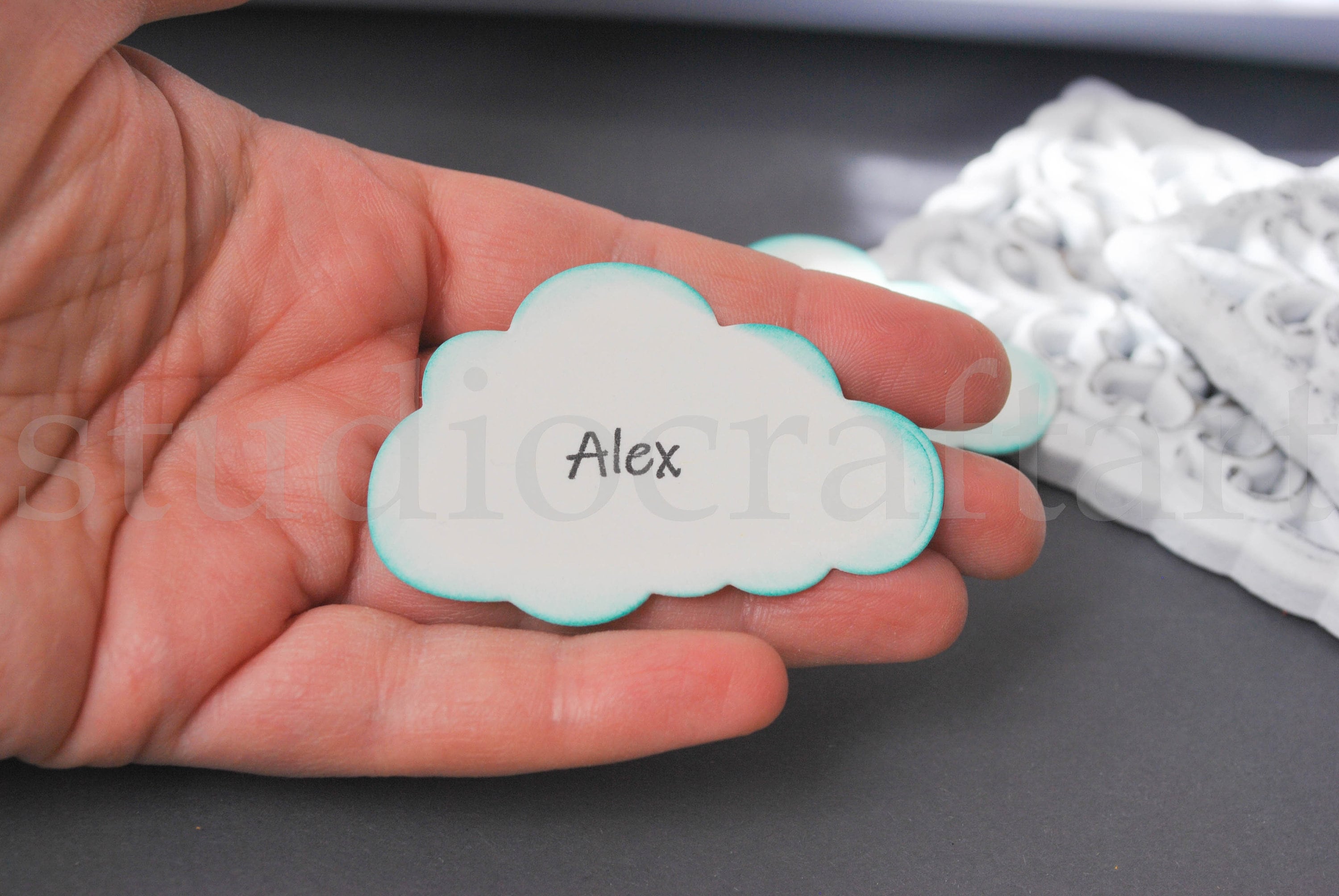 Personalized Name Tags, Clouds Tags, Favor Paper Tags Lot of 30 - Etsy