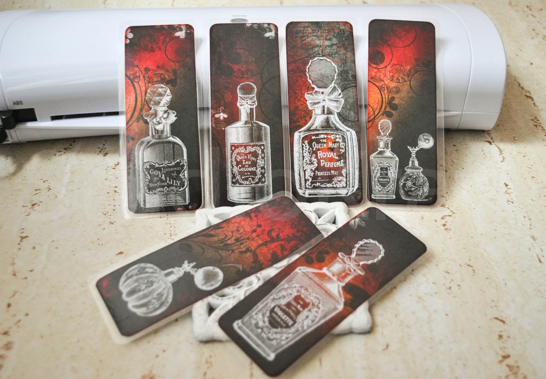 6 Shabby Look Perfume Bookmarks | Romantic Paper Bookmarks | Vintage ...