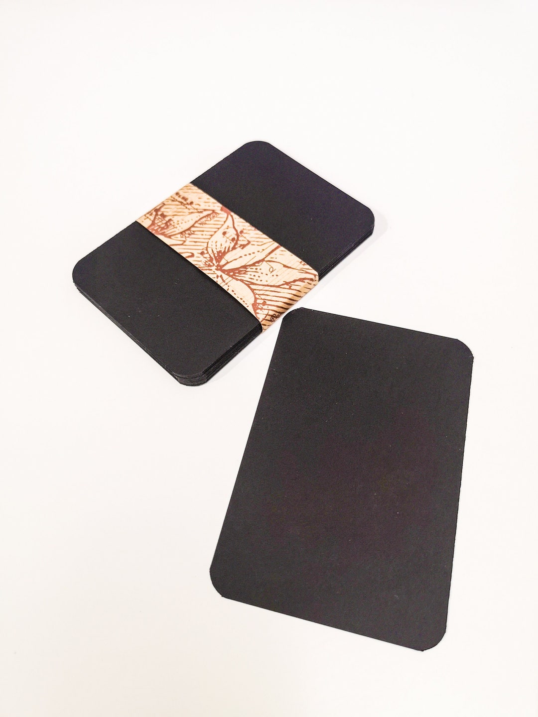 ATC / ACEO Blanks 50 Pcs, Plain Black Thick Cardstock 9x6cm - 3.5" X 2. ...