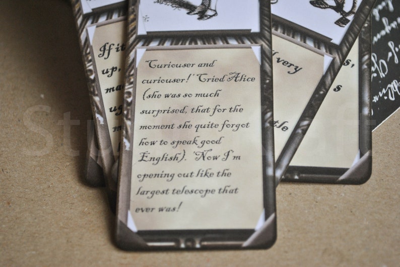 5 Alice in Wonderland Bookmarks Photo Paper Bookmarks - Etsy