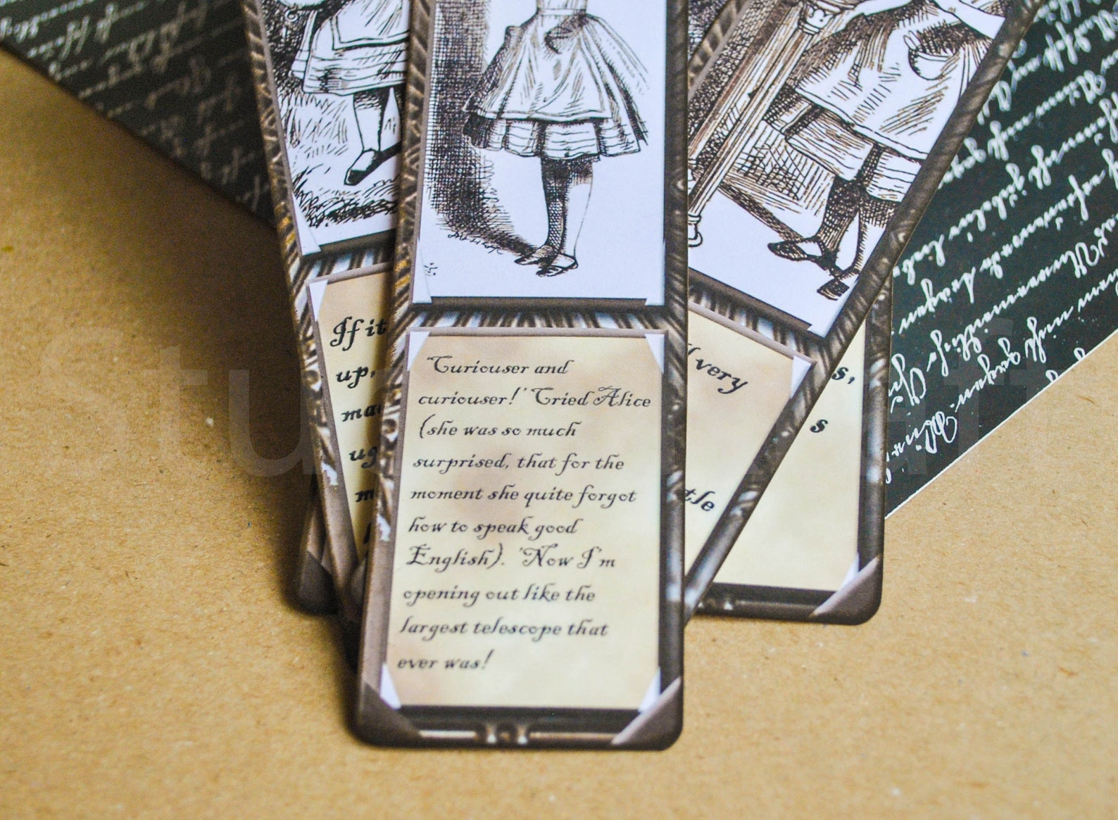 5 Alice in Wonderland Bookmarks Photo Paper Bookmarks - Etsy