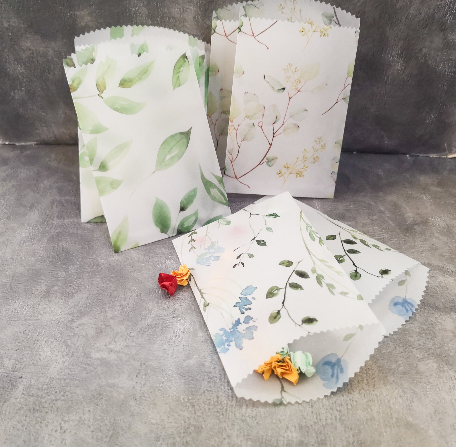 Vellum Favor Seed Packets Greenery Glassine Bags Translucent - Etsy