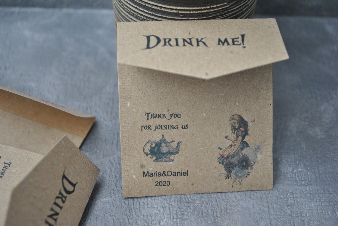 Custom Wedding Tea Bags and Tags Personalized Paper Tea - Etsy