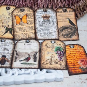 Vintage Look Paper Tags | Romantic Paper Tags | Journal Tags ...