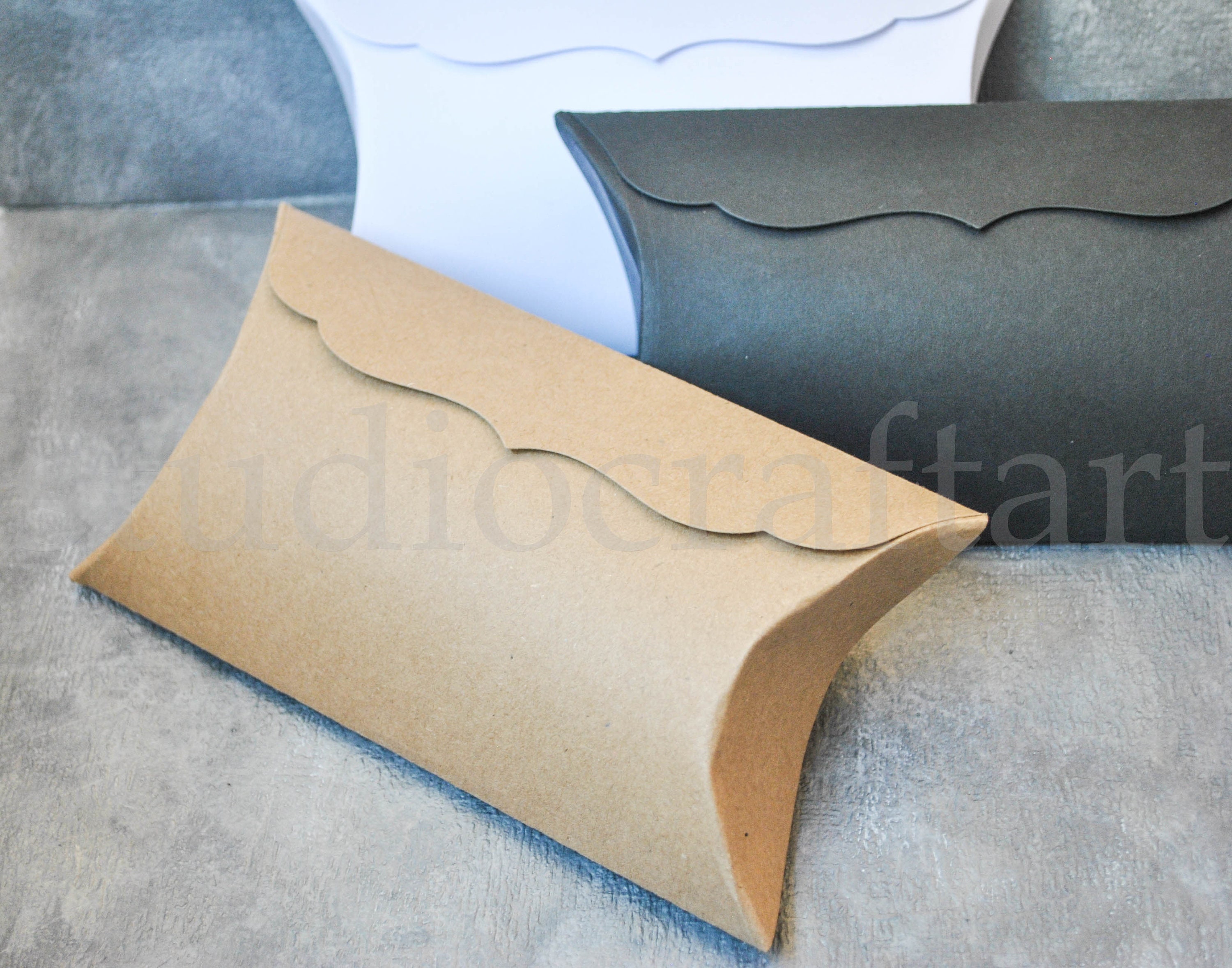 Large Kraft Pillow Boxes Packaging Supplies | Etsy