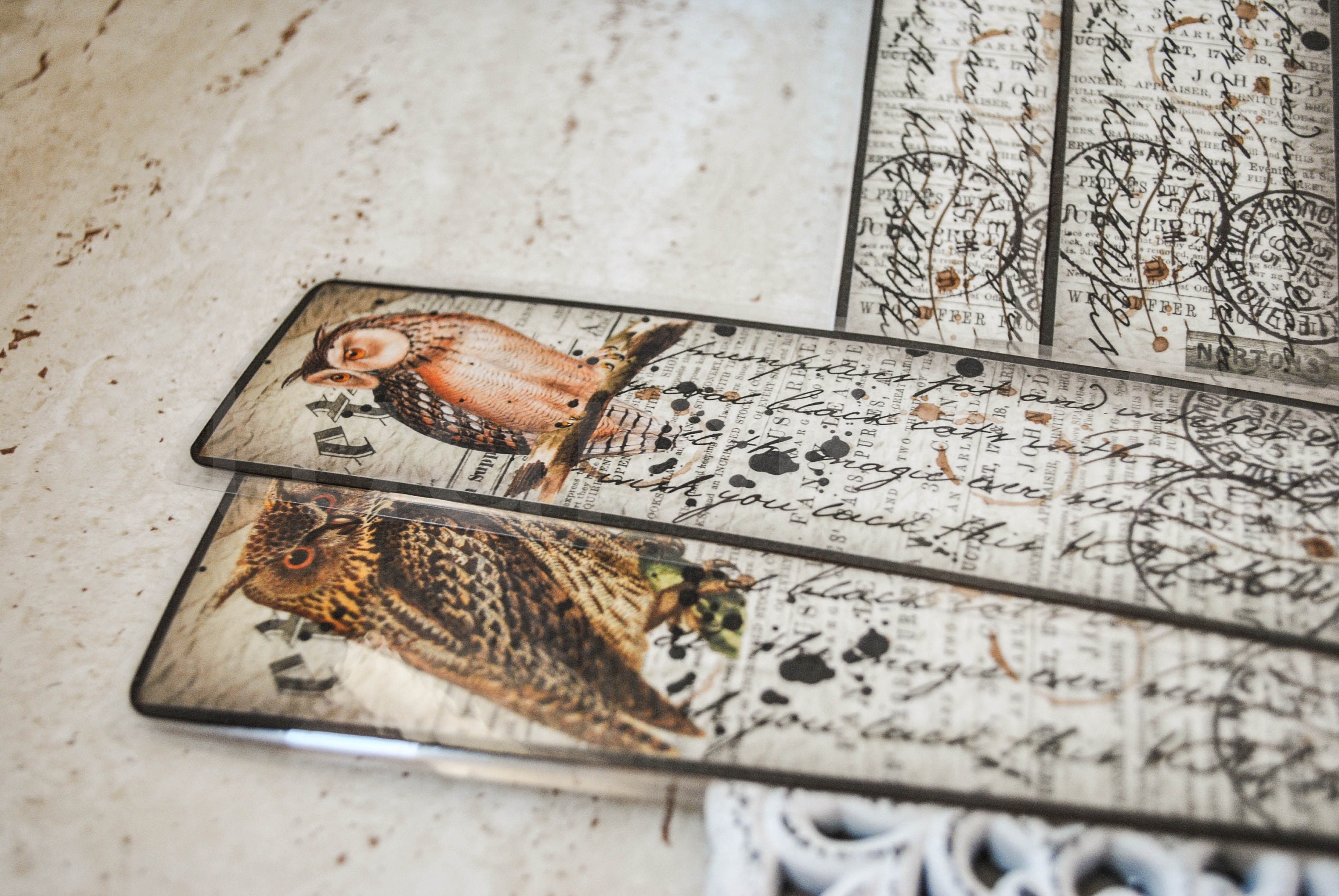 5 Owls Bookmarks Laminated Waterproof Paper Bookmarks - Etsy