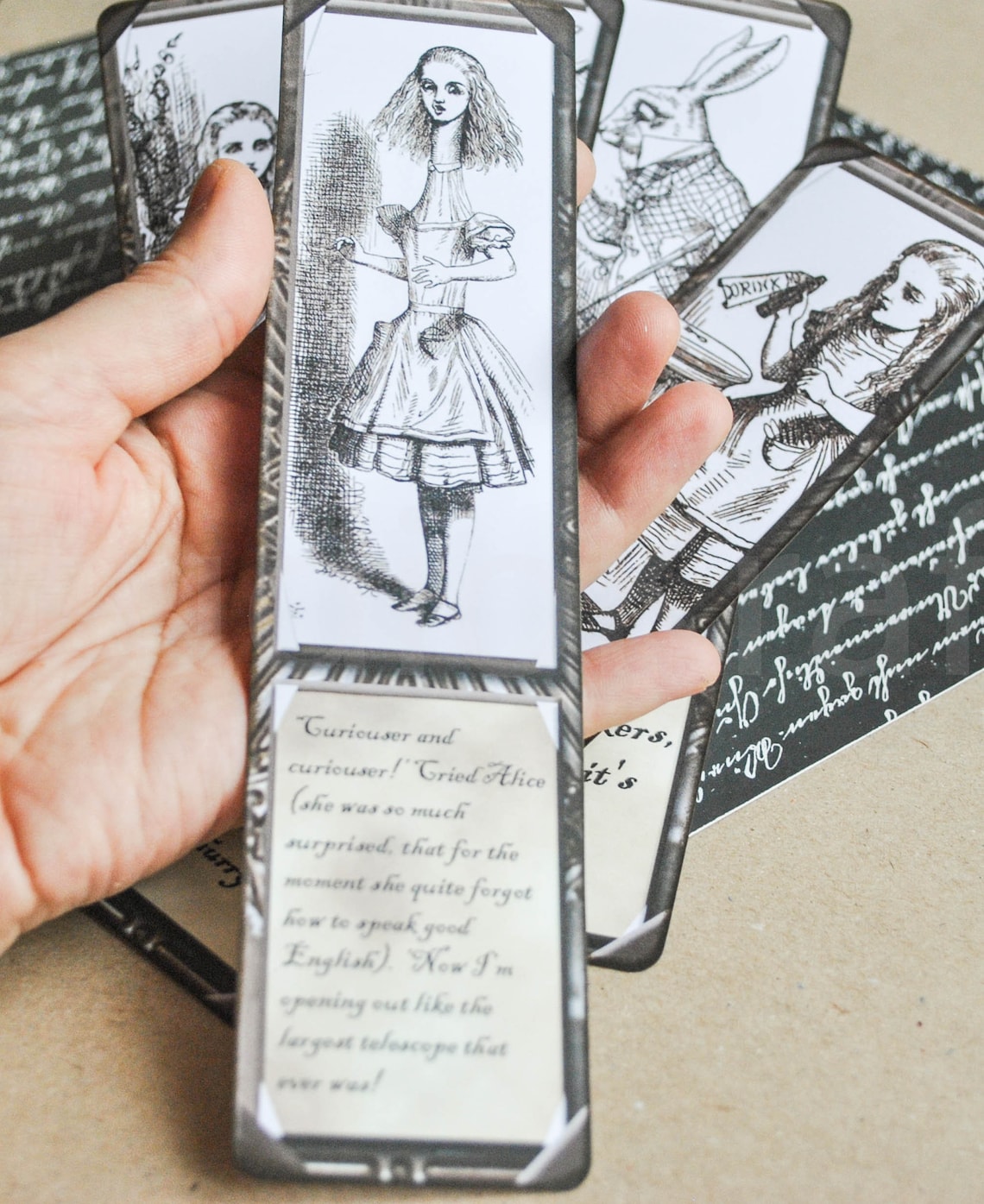 5 Alice in Wonderland Bookmarks Photo Paper Bookmarks - Etsy