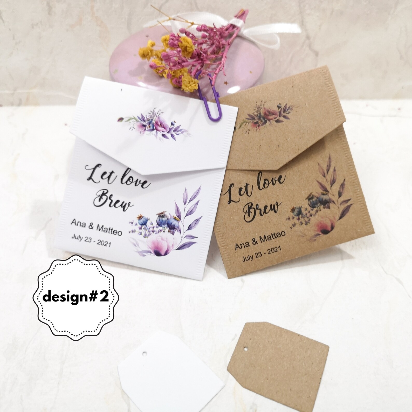 Let Love Brew Custom Tea Bags Personalized Tea Bags for - Etsy