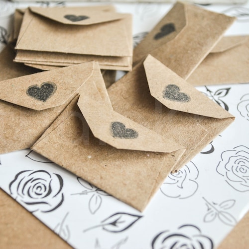 Mini Envelopes 50 Pc Very Small Paper Envelopes Teeny Tiny - Etsy