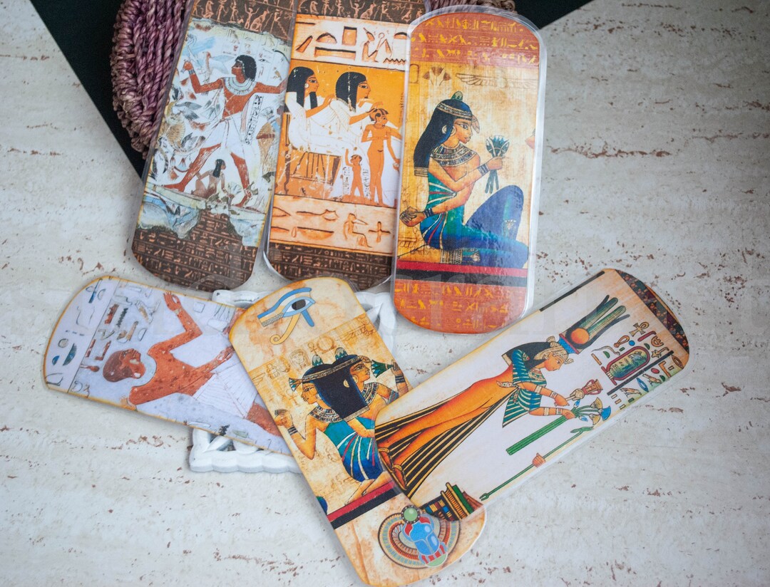 6 Egyptian Theme Bookmarks, Egypt Page Marks - Etsy