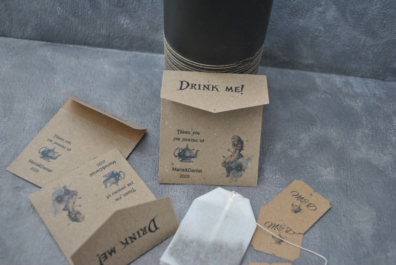 Custom Wedding Tea Bags and Tags Personalized Paper Tea - Etsy