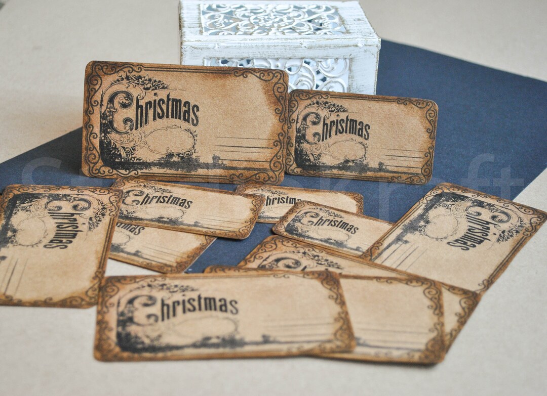 11 Christmas Large Paper Tags | Rectangle Paper Tags | Color Cardstock ...