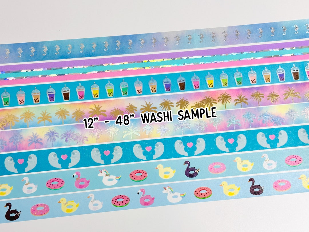 12" - 48" Sample Simply Gilded Seahorse Dreams Washi | Boba Palms ...