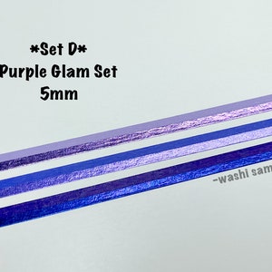 12" - 48" Sample/set Simply Gilded Purple Holo Color Block Washi ...