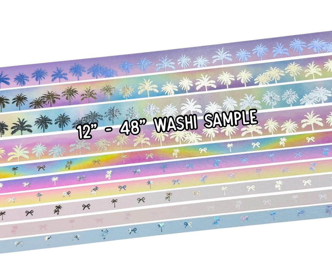 12" - 48" Sample/set - Simply Gilded Palm Tree Washi | Palm & Bow Washi ...