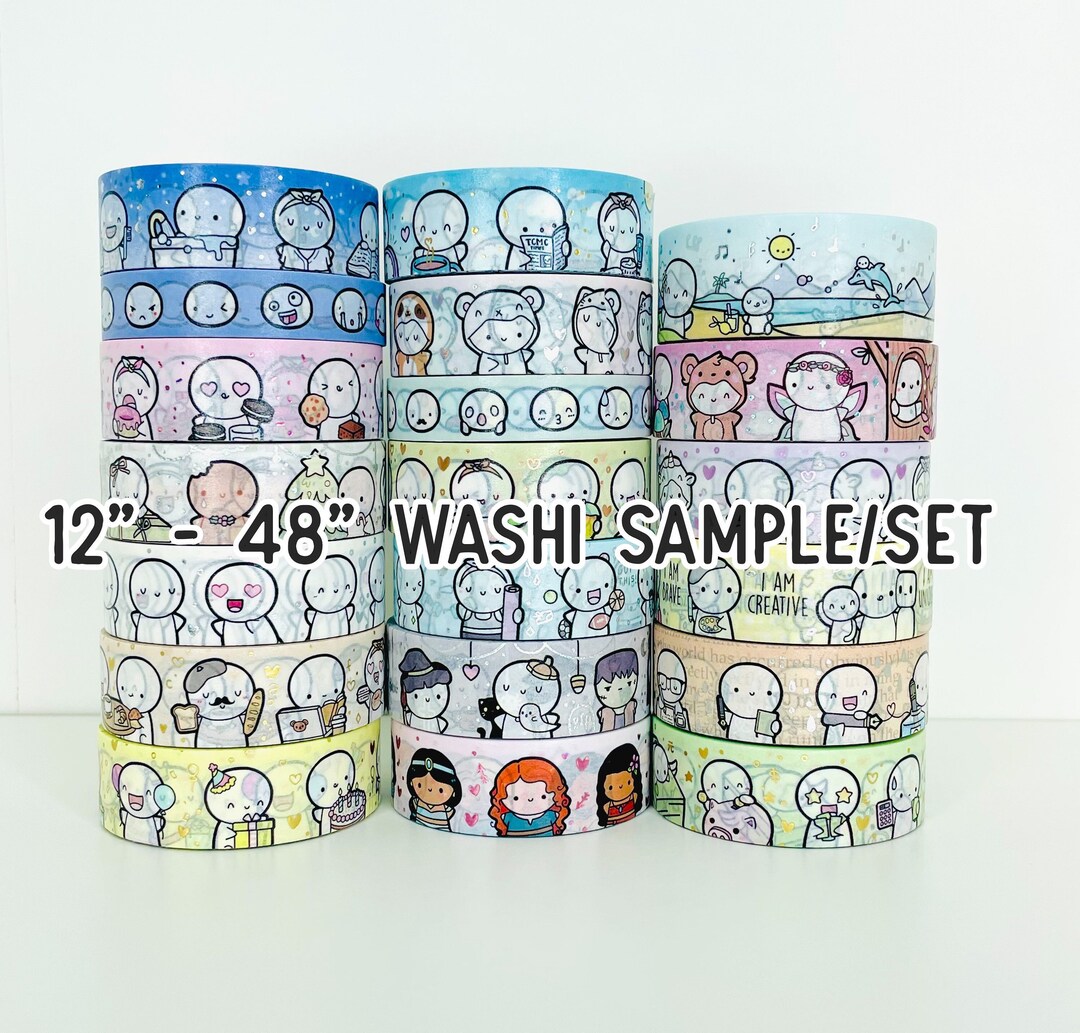 12 48 Sample/set TCMC Washi Samples Washi Sample 523 - Etsy