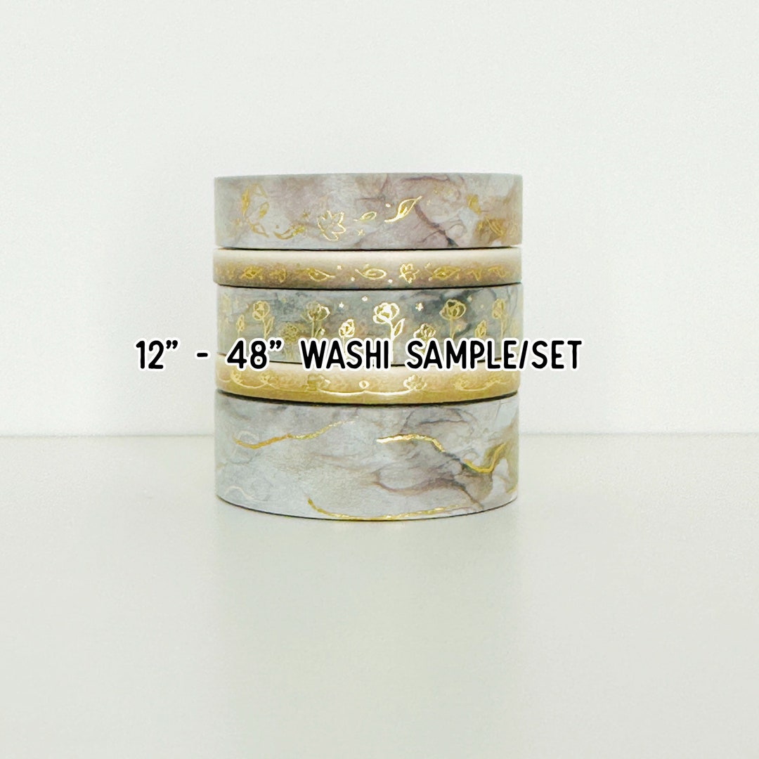 12" - 48" Sample/set Simply Gilded Neutral Ink Washi | Alcohol Ink ...