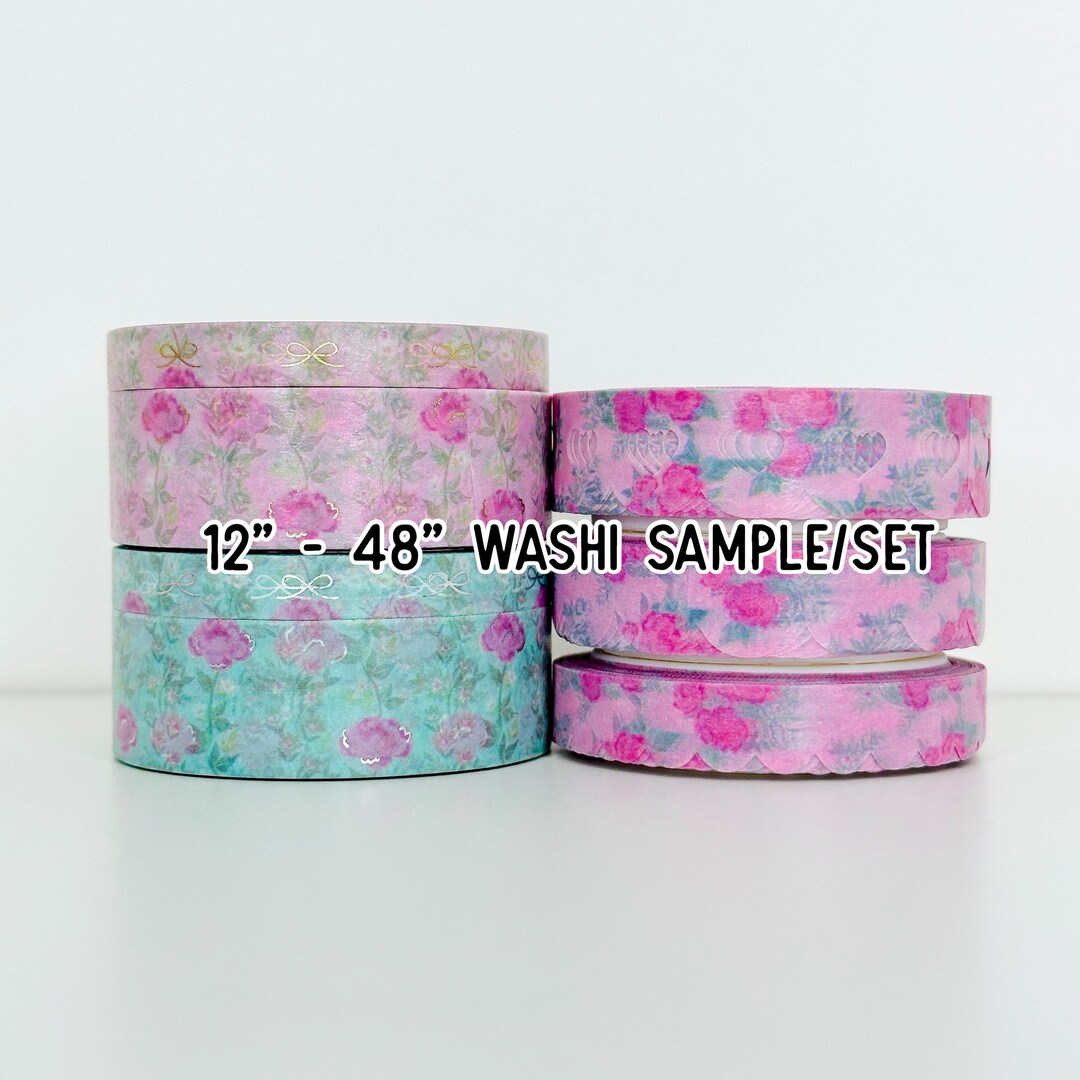 12" - 48" Sample/set Simply Gilded Garden Floral Washi | Floral Scallop ...