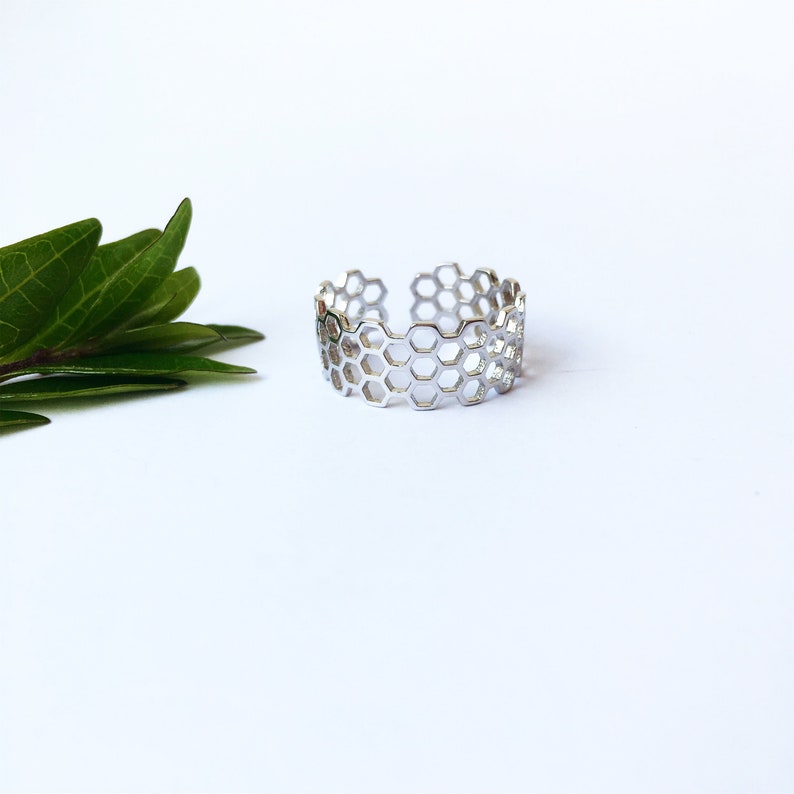 Sterling silver ring Mesh pattern ring unique silver ring | Etsy
