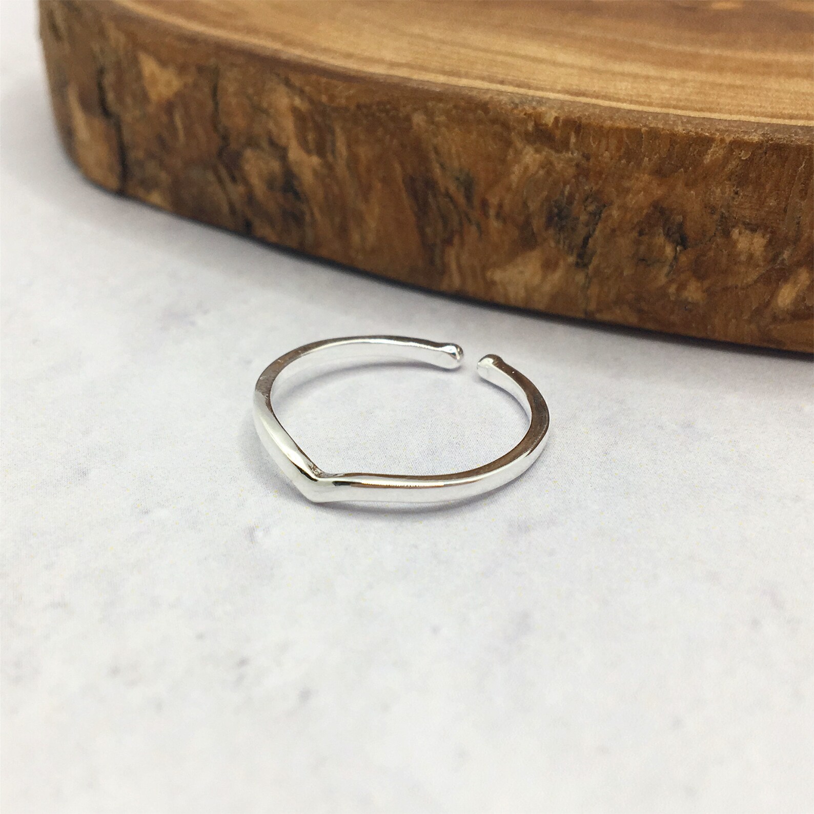 Simple Sterling Silver Ring Adjustable Ring Delicate Ring | Etsy