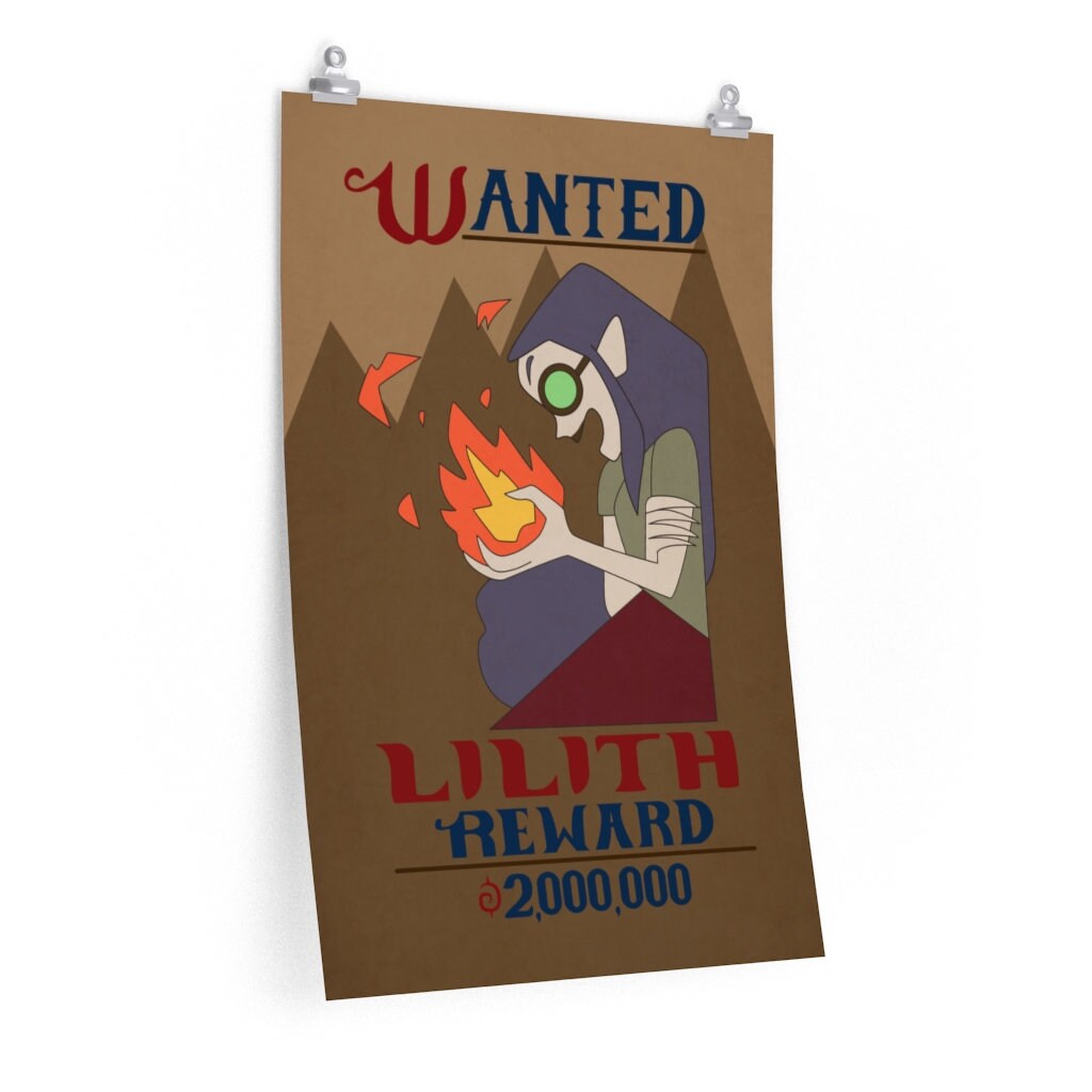 The Owl House Lilith Wanted Premium Matte Vertical Posters - Etsy