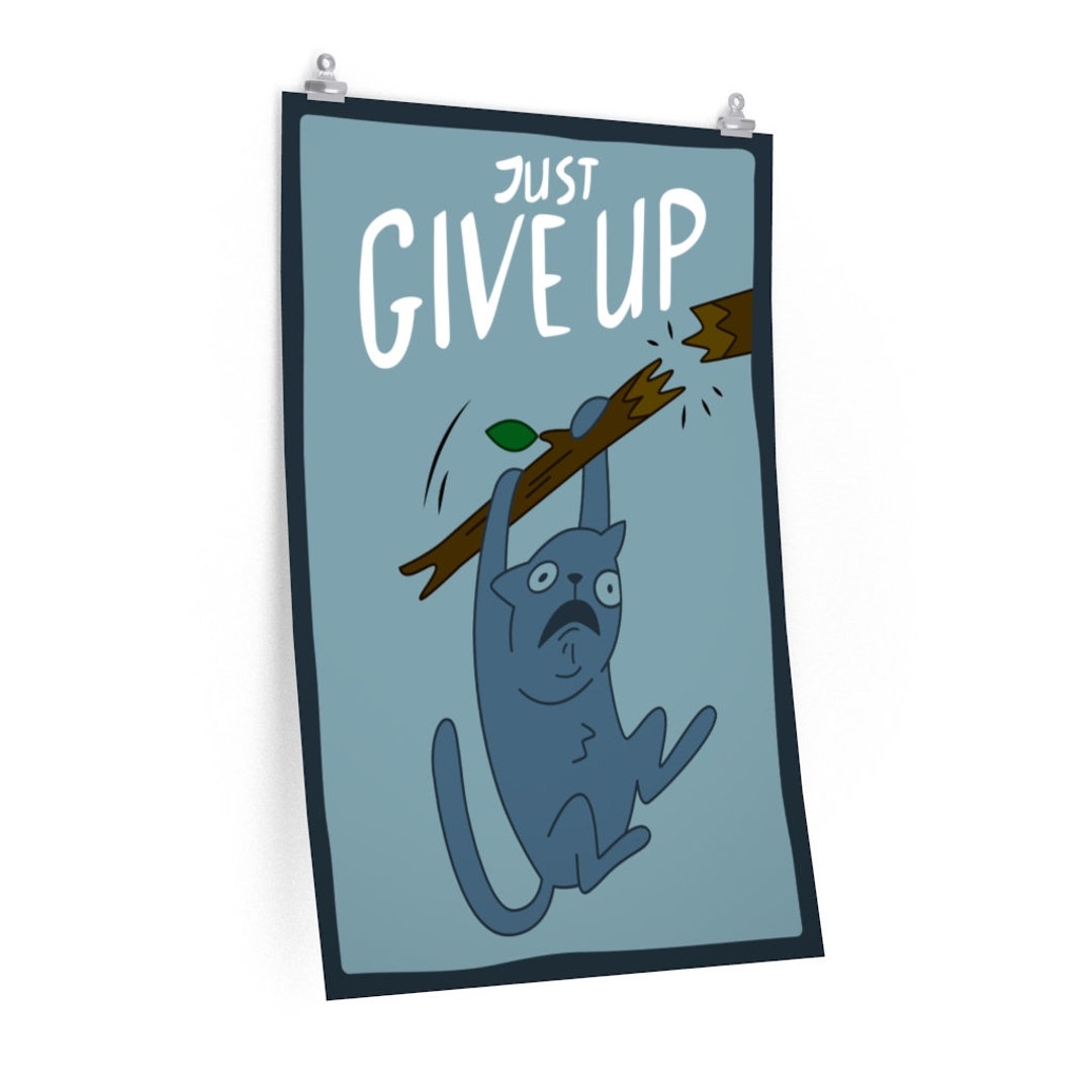 Smiling Friends Give up Cat Poster - Etsy