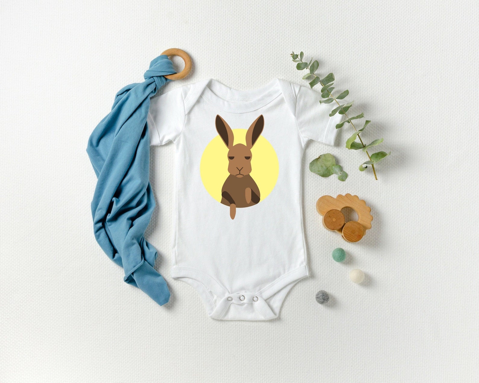 Eco Friendly Baby Bunny Romper / Bunny Rabbit One Piece - Etsy