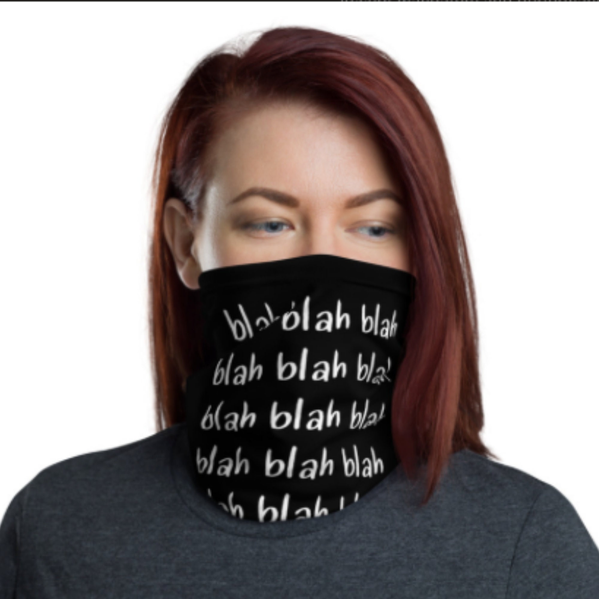 Unisex Blah Face Mask. Soft breathable fabric. Neck Gaiter. | Etsy