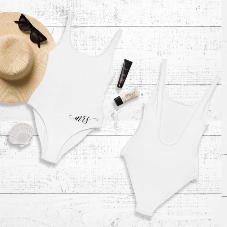 Newlywed Matching Swimwear. Mr & Mrs Honeymoon Bathing Suits With Plus ...