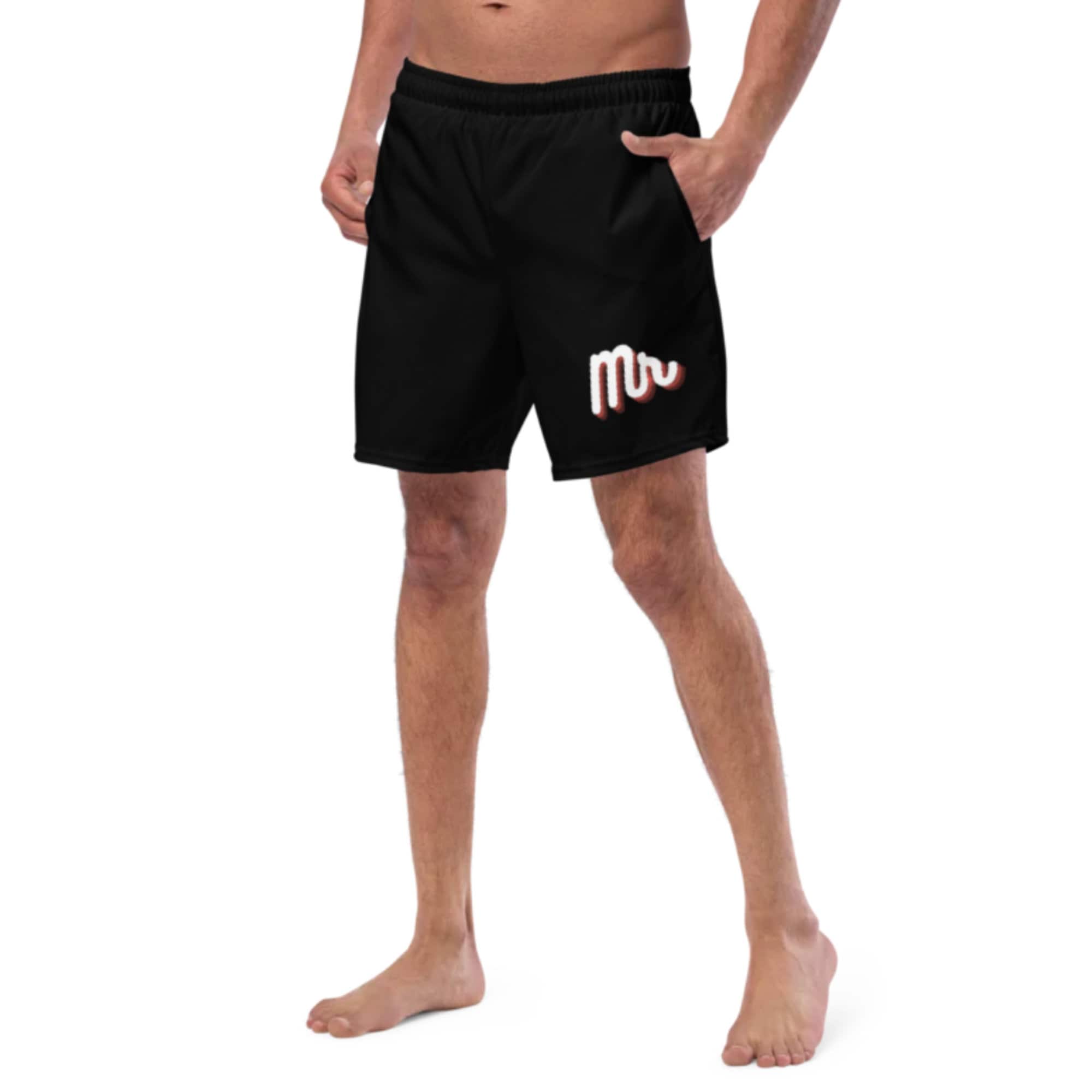 Honeymoon Couples Swimsuits. Mr and Mrs Vacation Swimsuit & Swim Shorts ...