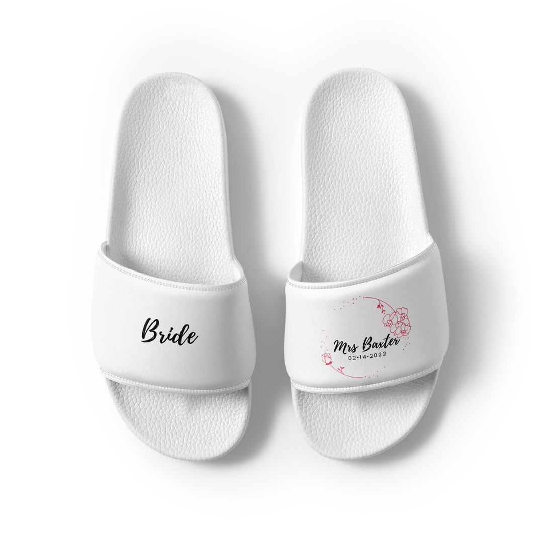 Personalized Bride Slides. Custom Bride Name and Date Wedding - Etsy