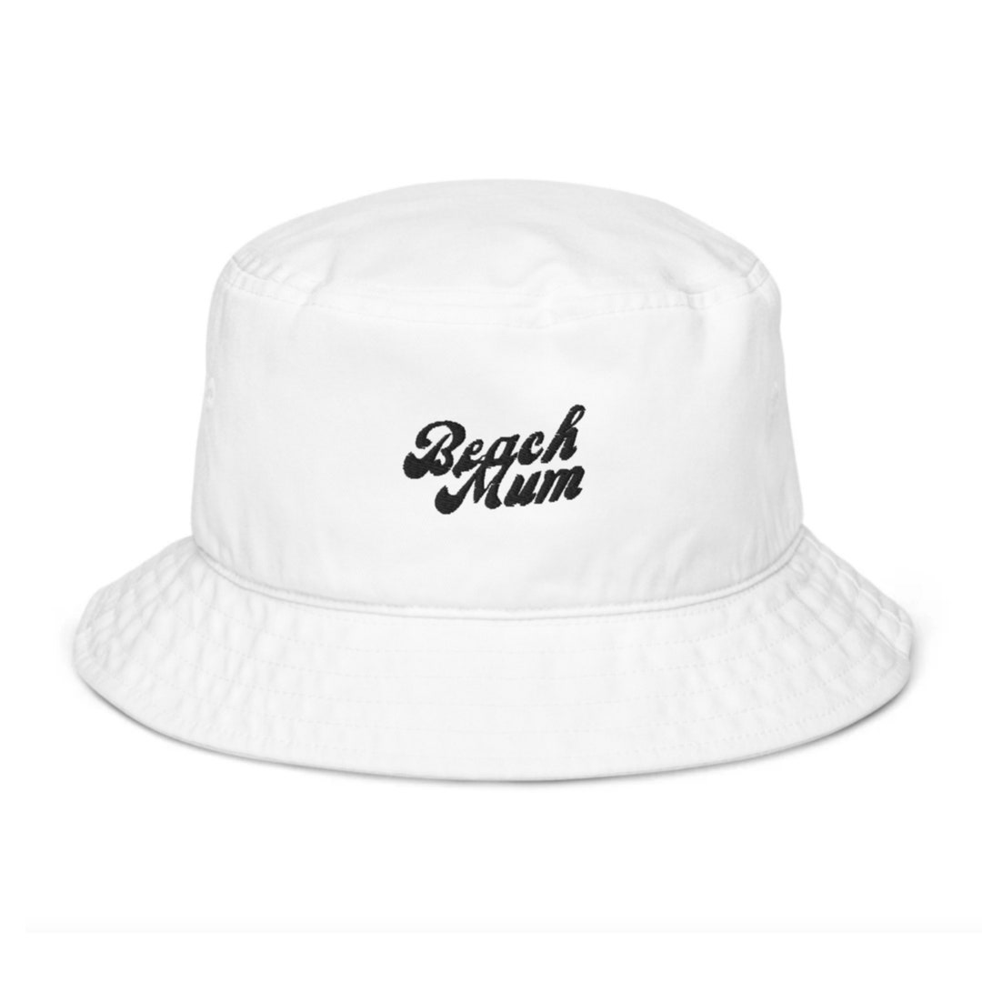 Beach Mum Organic Bucket Hat. Mothers Day Gift. Mum Beach Hat. Mum Sun ...